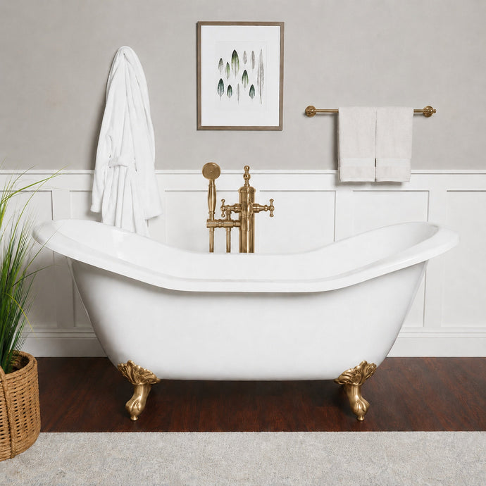 Maidstone Amandine II Acrylic Double Slipper Clawfoot Tub – GS Design ...
