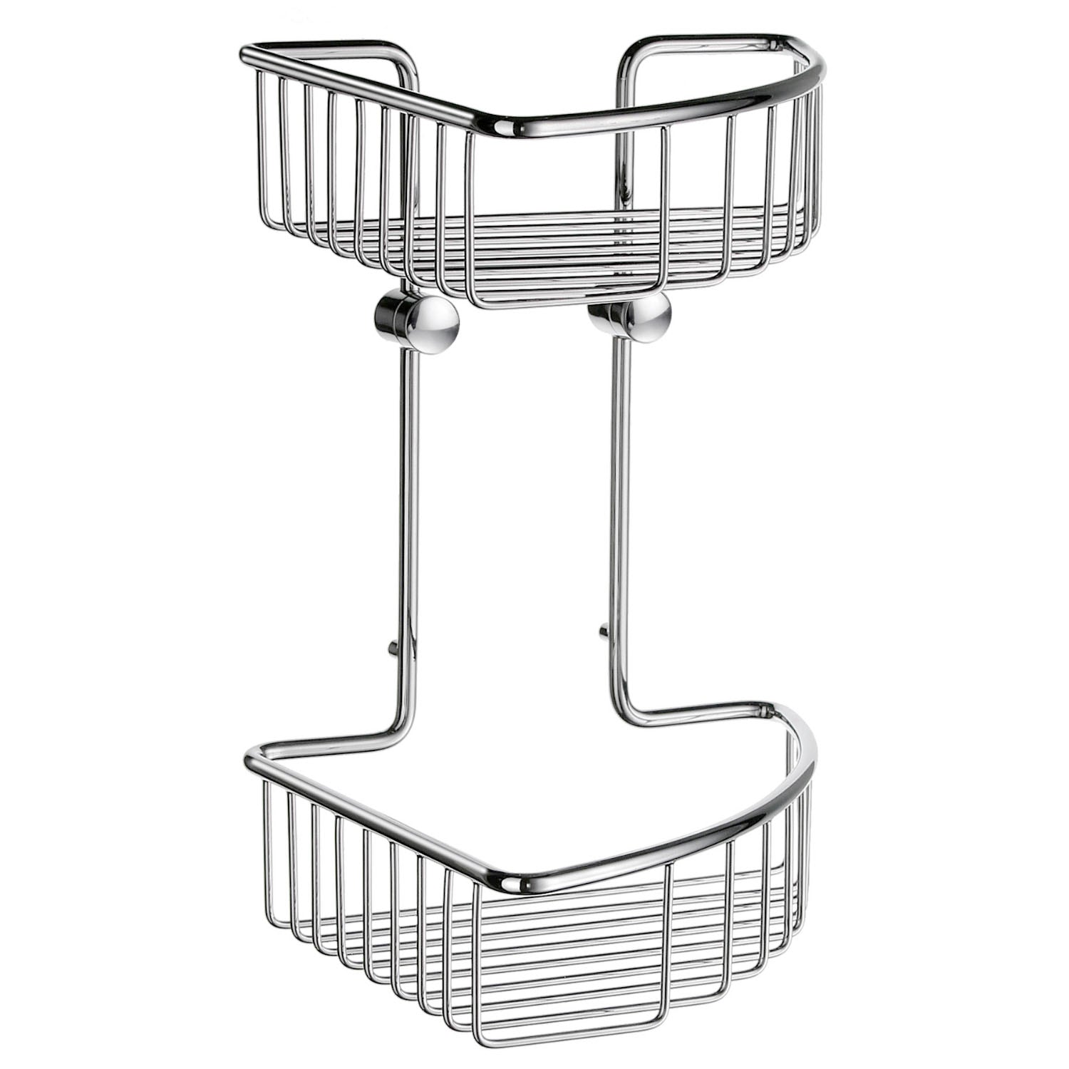 SIDELINE - Basic Corner Shower Basket, Double in Polished Chrome – GS ...