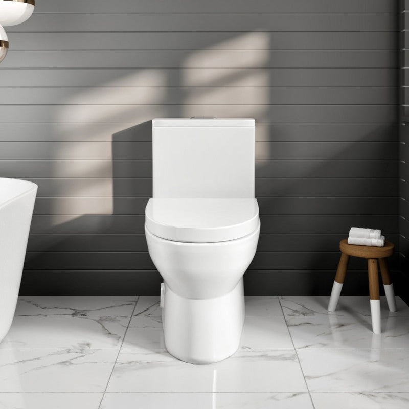 Scale 12 inch Floor Mounted 1-piece 1.28 GPF Dual Flush Elongated ...
