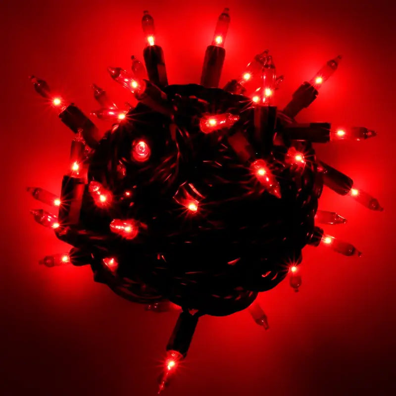 50 Red Incandescent Mini Lights, Green Wire, 6" Spacing [CLOSEOUT] – GS ...