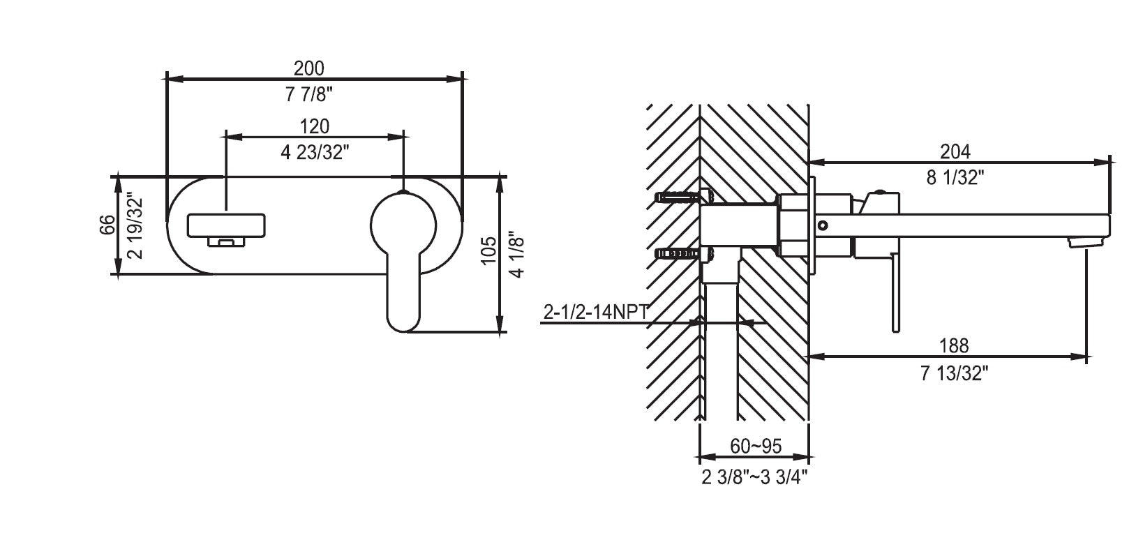 Dawn Single Lever Wall Mount Concealed Washbasin Mixer AB67 1809 – GS ...