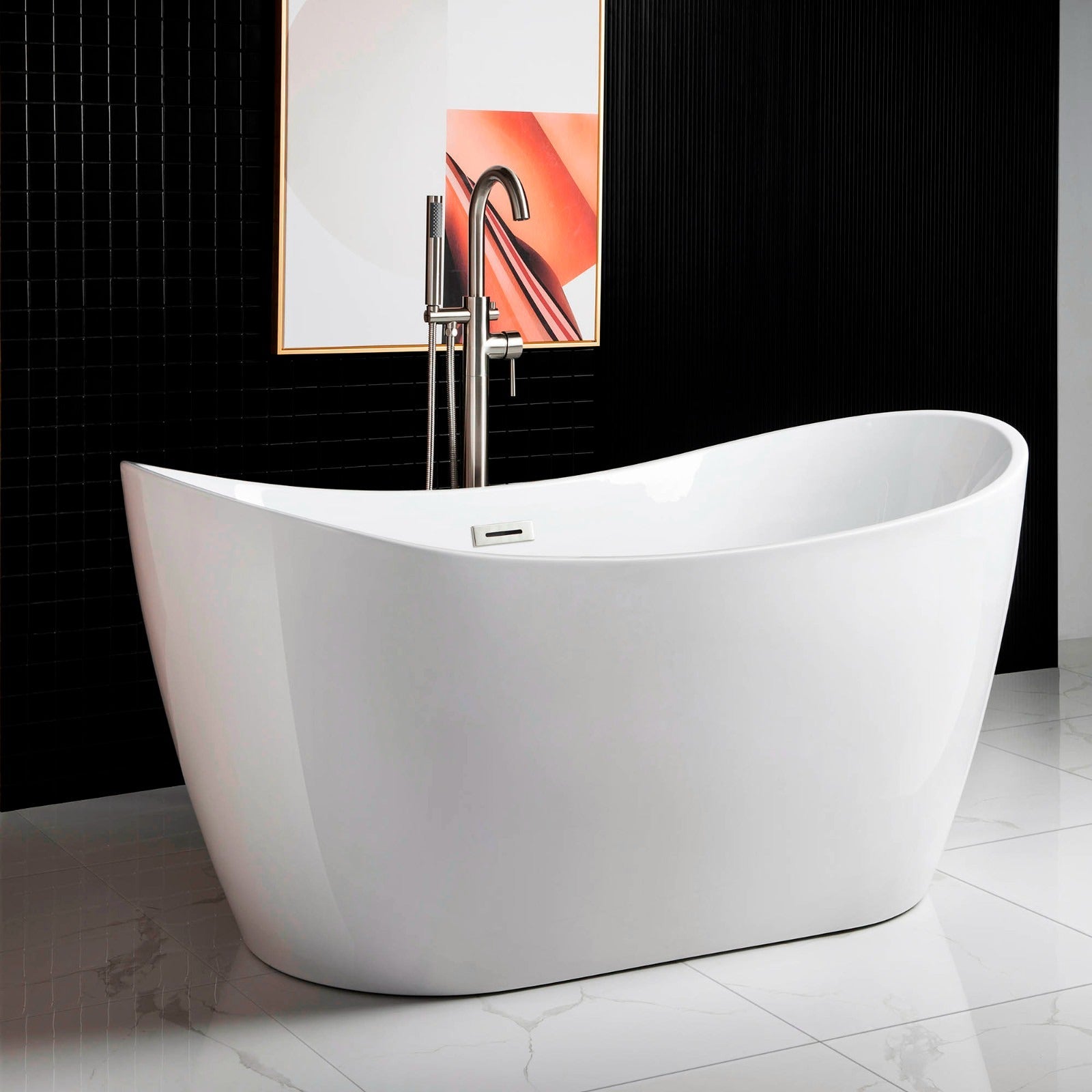 WOODBRIDGE B0016 59" Acrylic Freestanding Soaking Bathtub – GS Design ...