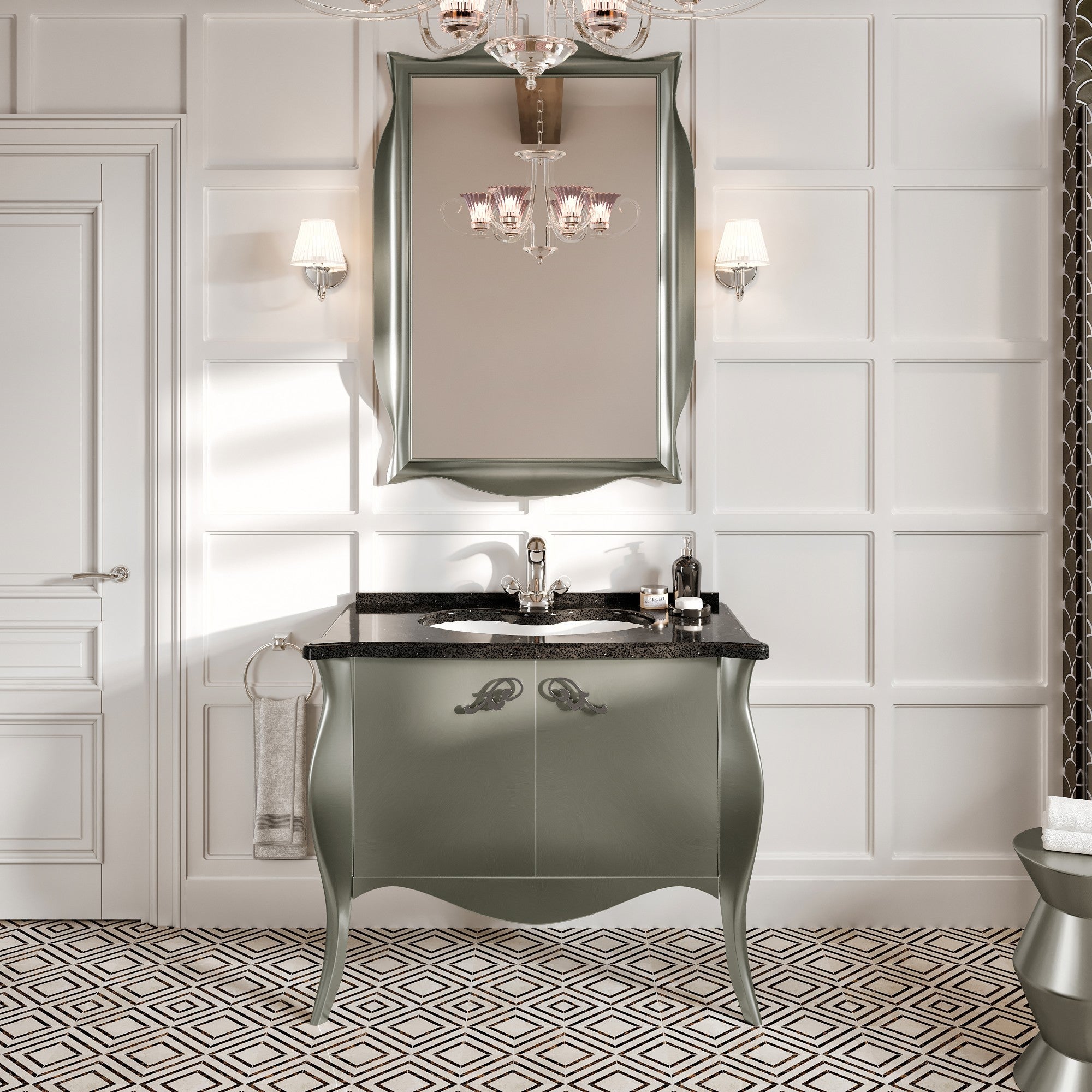Eviva Ritz Bath Vanity with Granite Top & Sink – GS Design Center LLC