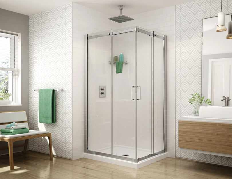 Fleurco Apollo Corner Entry Sliding Shower Door 75 Inch STC – GS Design ...