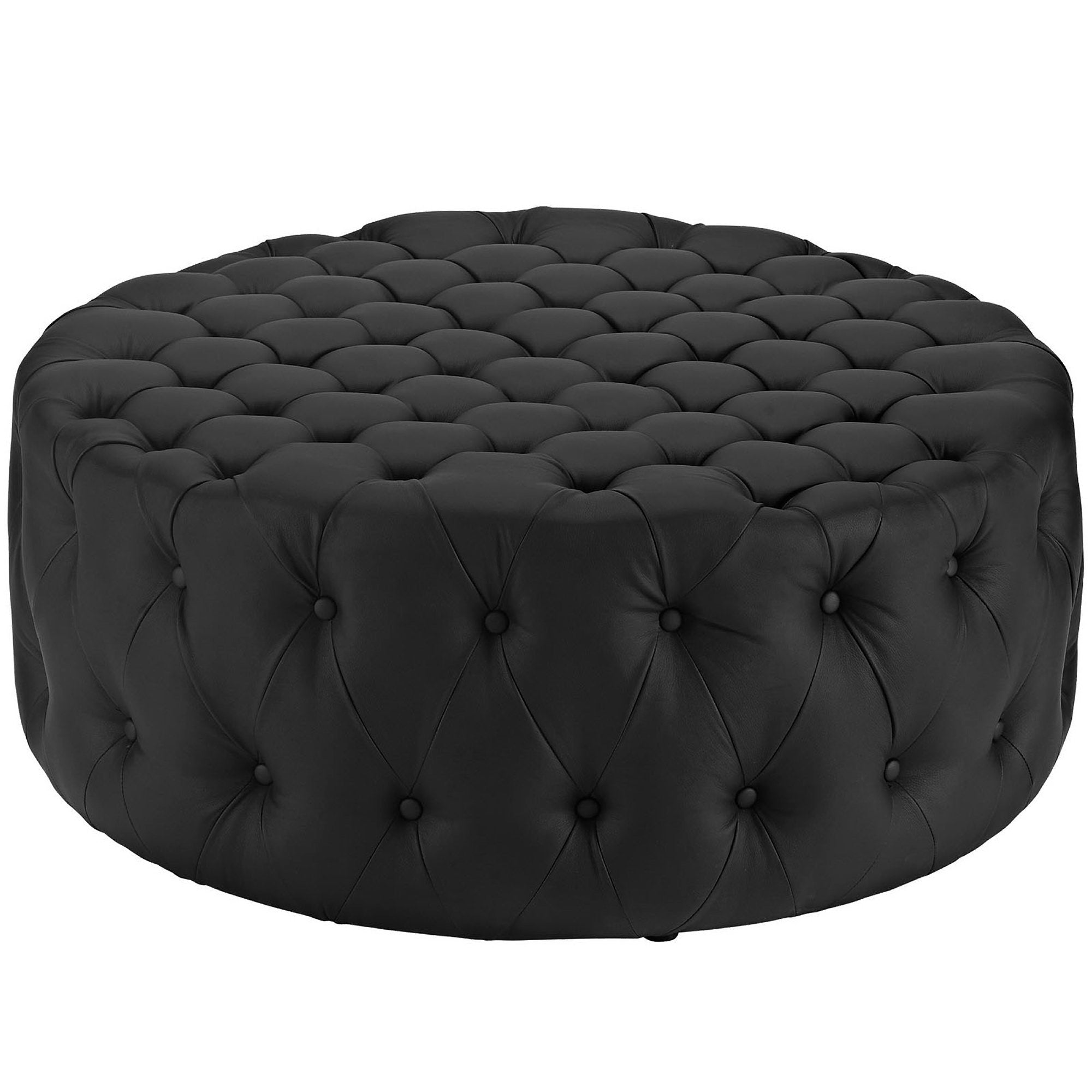 Amour Upholstered Vinyl Ottoman – GS Design Center LLC