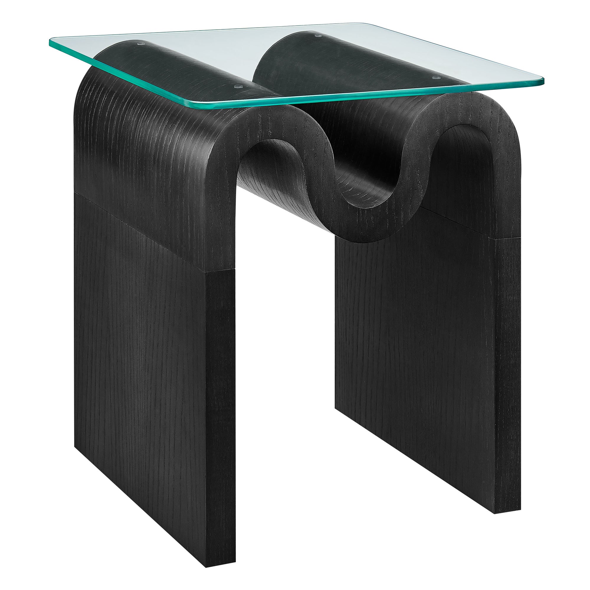 Ondine Glass Top Side Table – GS Design Center LLC
