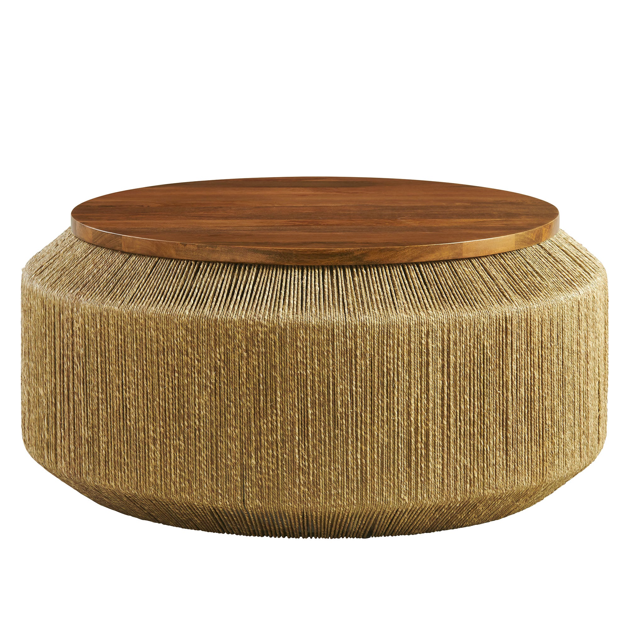 Maris Seagrass and Wood Coffee Table – GS Design Center LLC