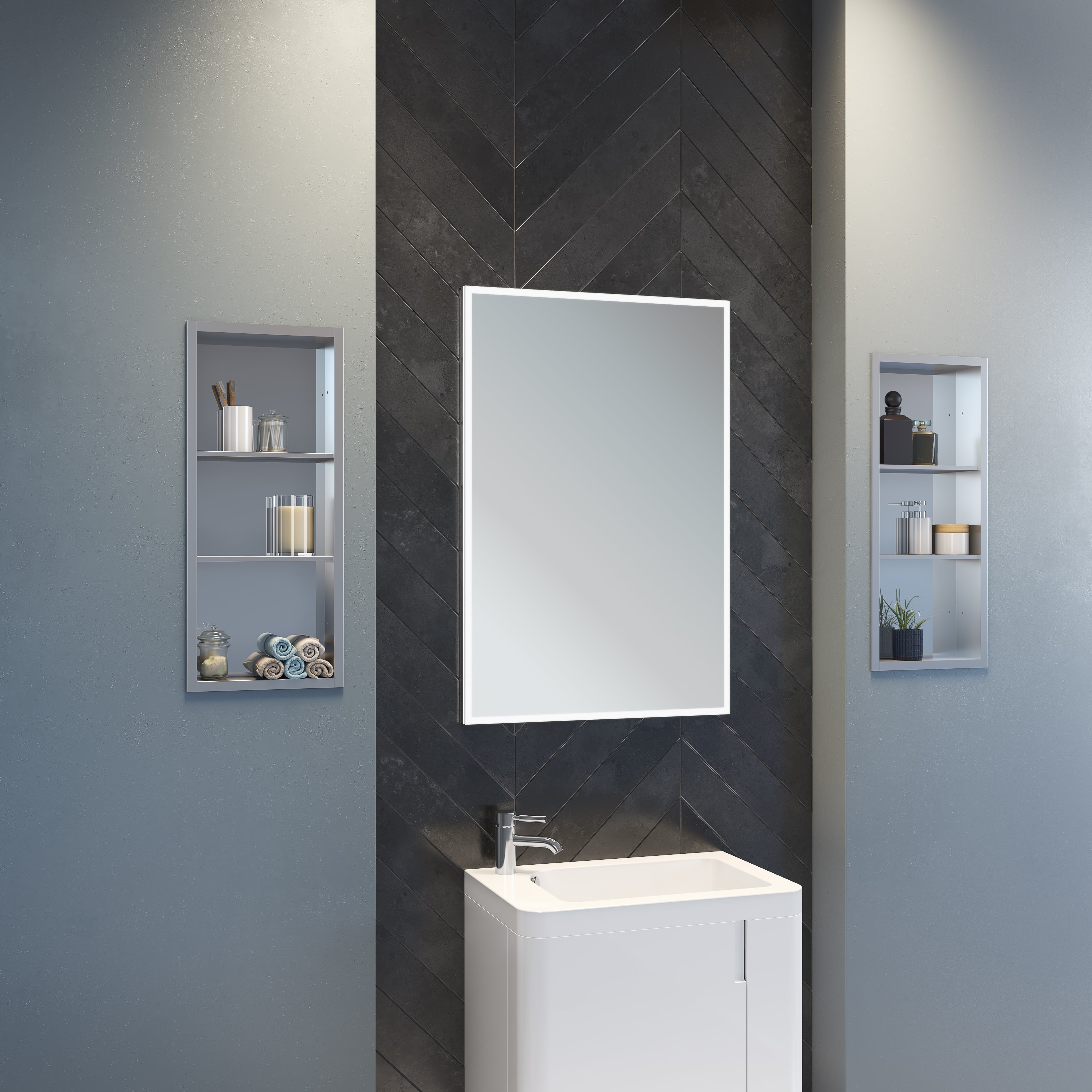 Halo Single View LED Medicine Cabinet – GS Design Center LLC