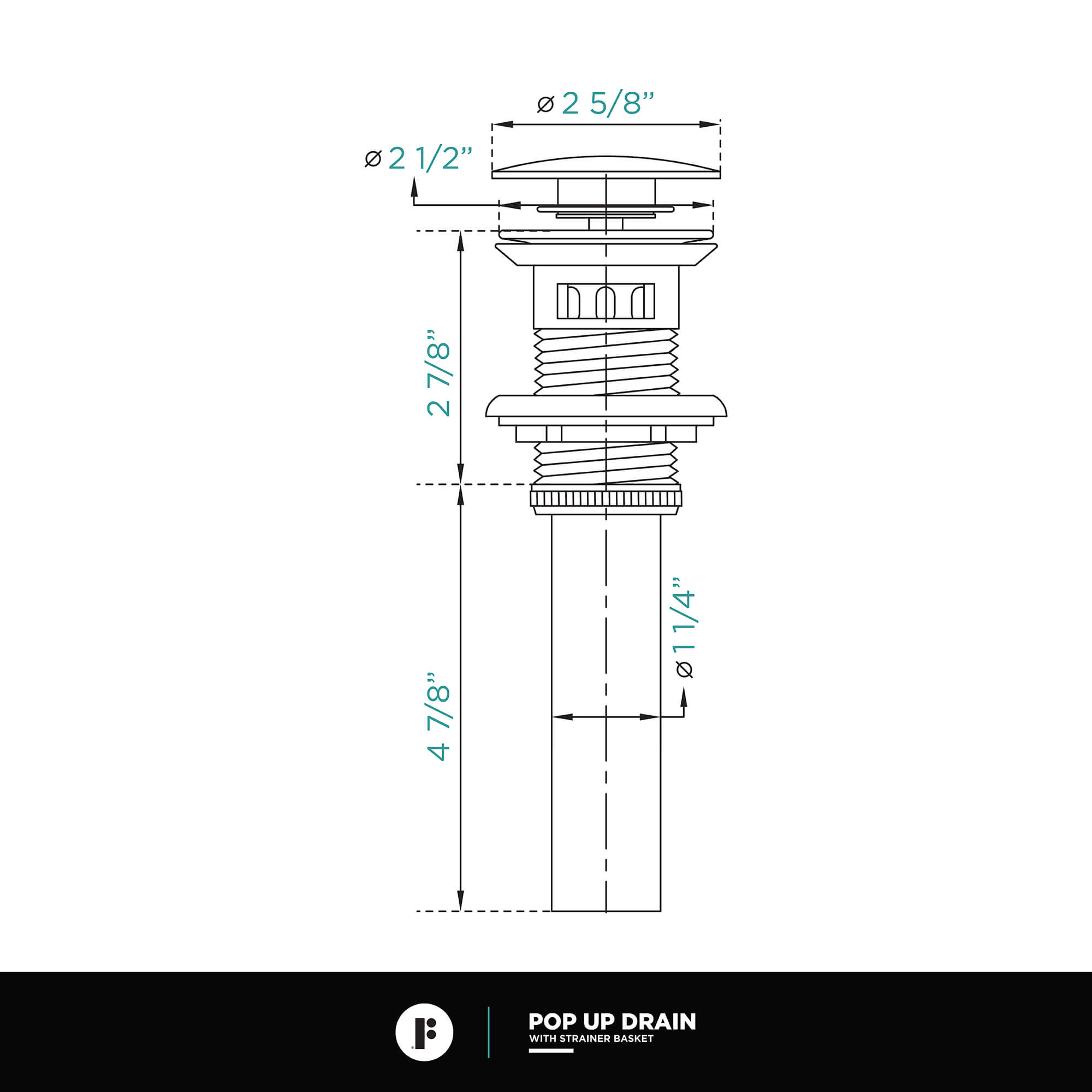 Pop Up Drain With Strainer Basket – GS Design Center LLC
