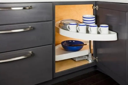 Hardware Resources Plastic Half-Moon Lazy Susan | 12", 15", 18 ...
