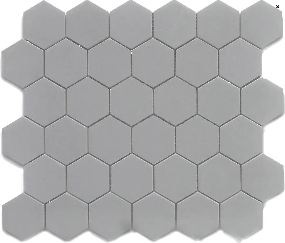 Roca CC Mosaics Gray Matte – 2x2 Hexagon matte Mosaic 12x12 – GS Design ...