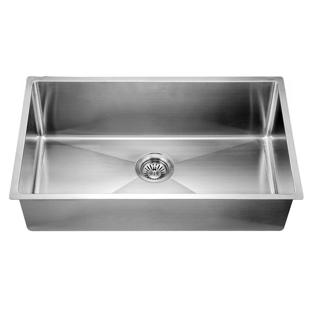 Dawn Handmade Stainless Steel Undermount Small Corner Radius Single ...