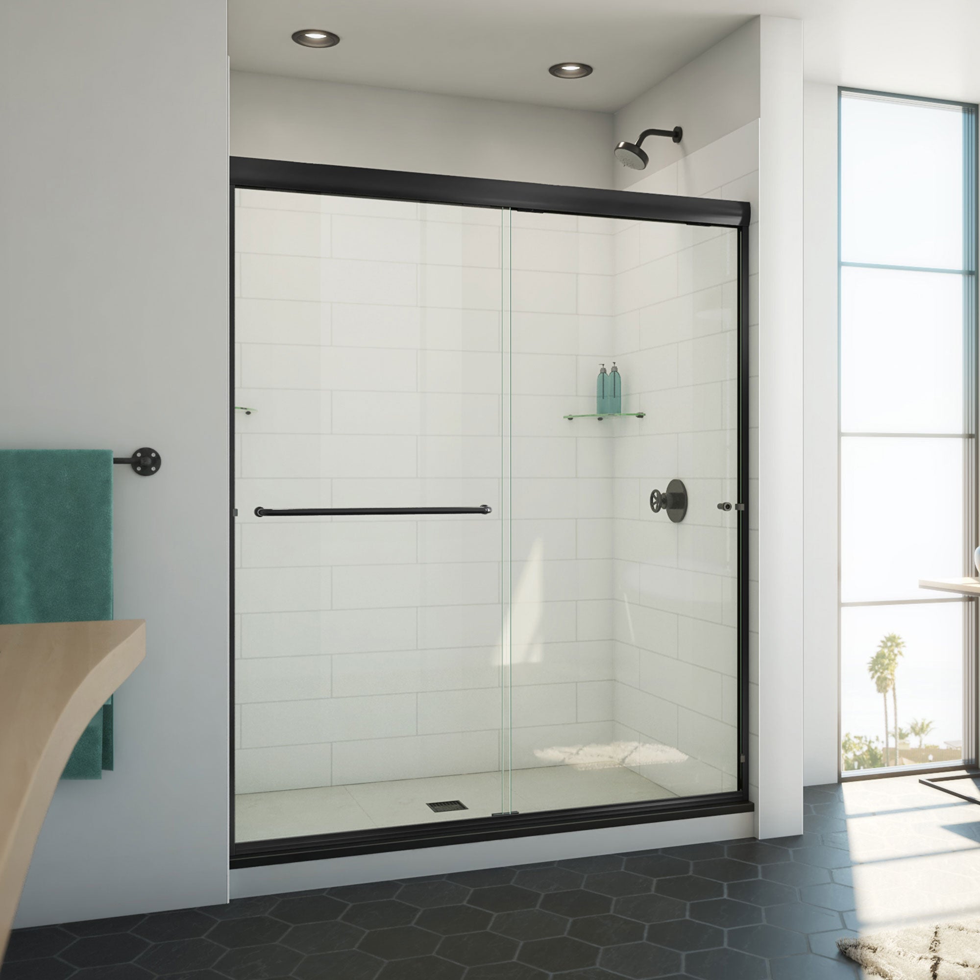 DreamLine Alliance Pro ML 56 - 60 inch W x 70 1/2 inch H Semi-Frameless ...