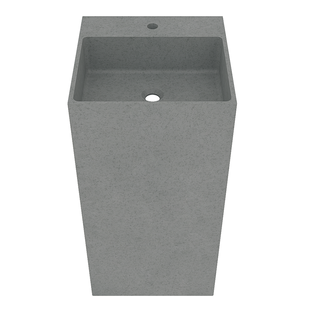 Dawn Pedestal Bathroom Concrete Square Basin Sink with one faucet hole ...