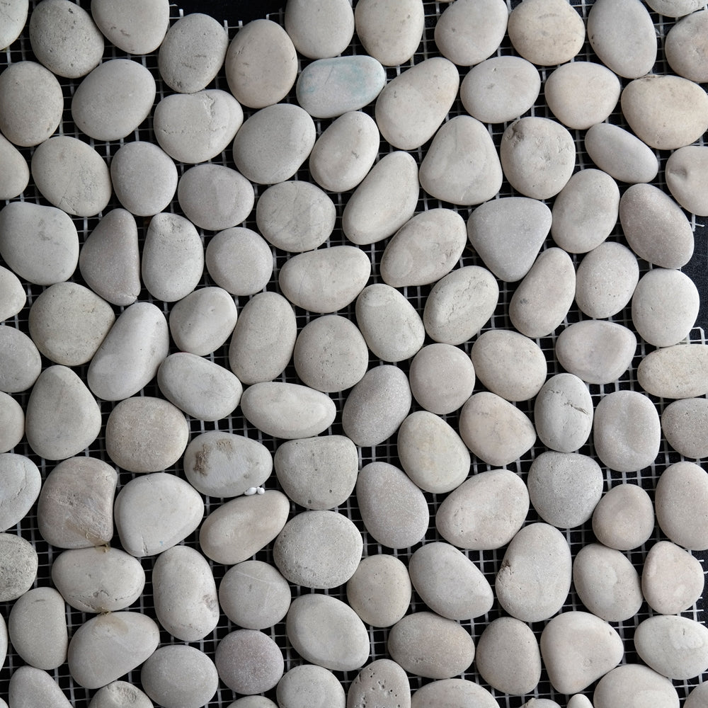 Round Pebble Mosaic Mini Beige Stone Honed – GS Design Center LLC